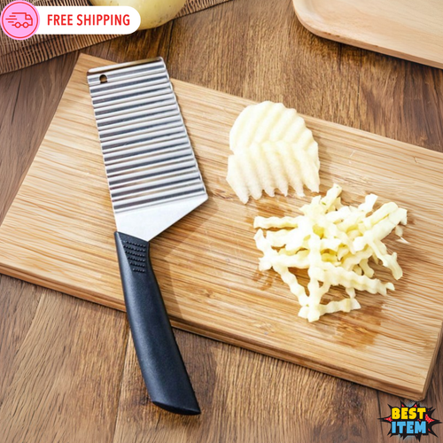 1PC Stainless Steel Potato Wave Cutter French Fry Cutter for Kitchen ...