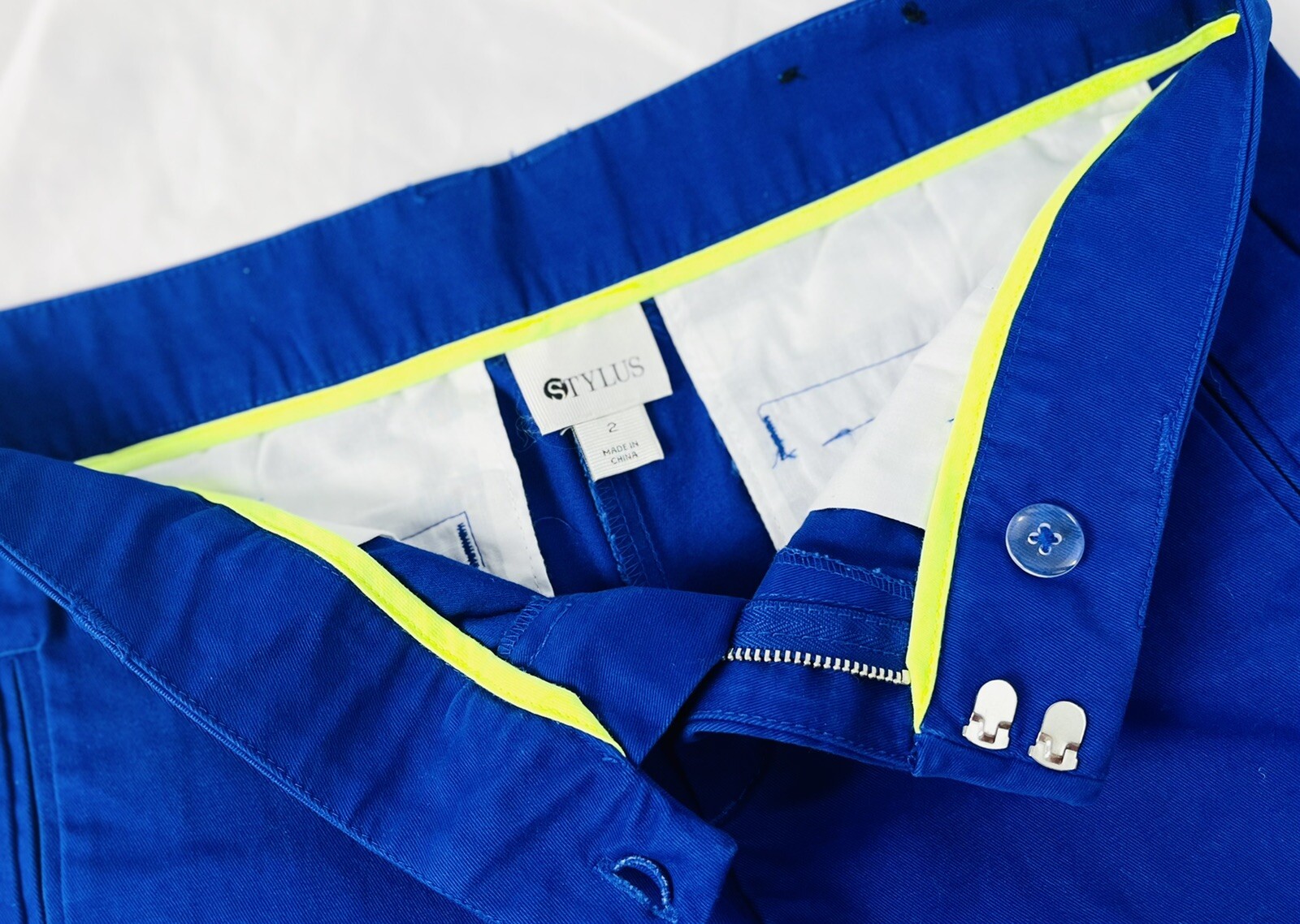 STYLUS ROYAL BLUE 100% COTTON MINI SHORTS SIZE: 2 SHO… - Gem