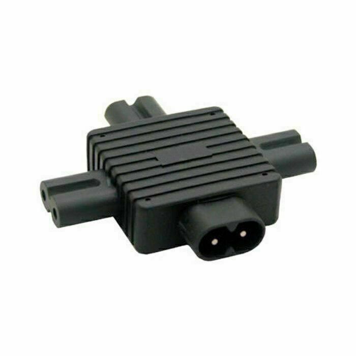 IEC 320 Figure 8 C8 Male to 3X Female C7 Splitter Power Adapter for ...