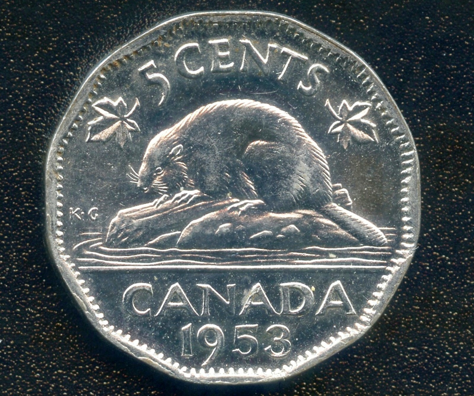 1953 Canada 'Shoulder Fold Near Leaf' 5 Cent Coin | eBay