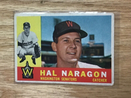 1960 Topps Baseball Hal Naragon Washington Senators Card #231 | eBay