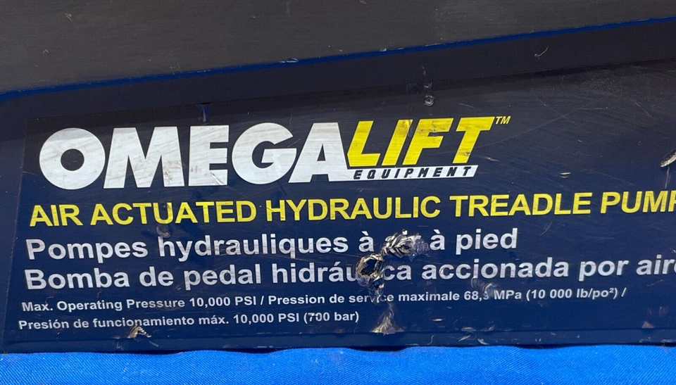 OMEGA LIFT AIR ACTUATED HYDRAULIC TREADLE PUMP 22903 | eBay