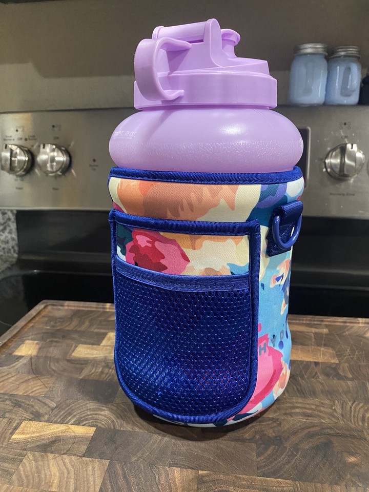 HydroJug with Bold Floral Sleeve Lilac Jug Hydration Water Bottle | eBay