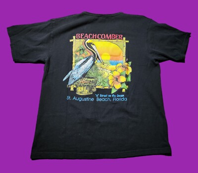 Womens M Beachcomber St Augustine FL T Shirt Double Sided | eBay