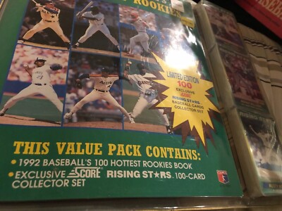 1991-1992 BASEBALL'S 100 HOTTEST ROOKIES BRAND NEW IN FACTORY SEALED ...