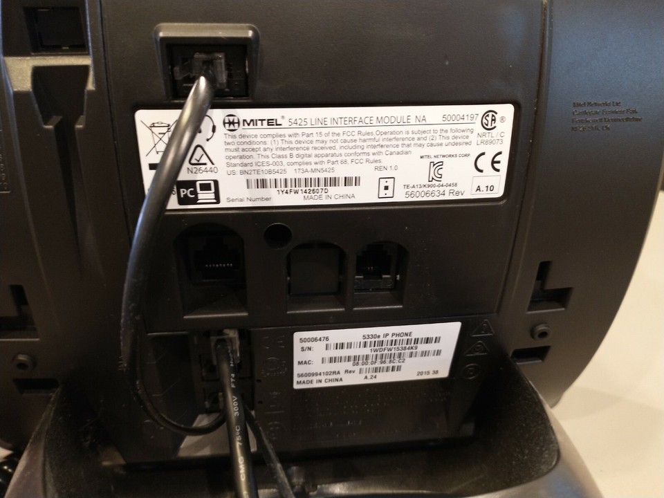 Mitel 5330e 50006476 IP Business Phone with 5425 Line Interface Module ...