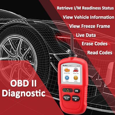 NEW Autel AutoLink AL329 (Upgraded AL319) OBD II /EOBD & CAN Diagnostic ...