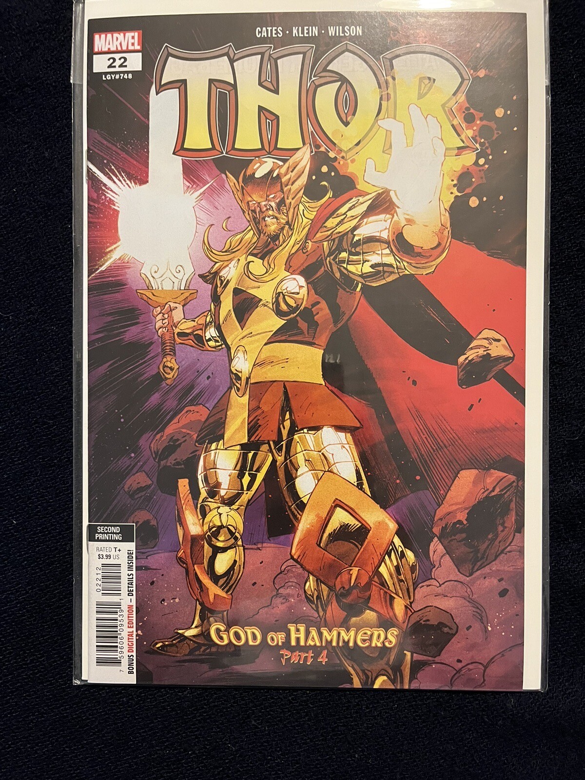 Marvel Comic Book Thor #22 ~2nd Ptg Klein Variant~God of Hammers Odinforce Armor | eBay