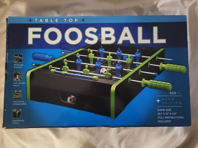 Table Top Foosball Neon Edition Two Soccer Balls Included Never Used ...