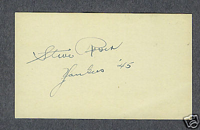 Steve Roser signed baseball index card 1918-2002 | eBay