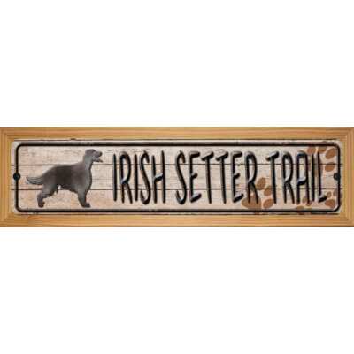 Irish Setter Trail Novelty Wood Mounted Metal Small Street Sign WB-K ...