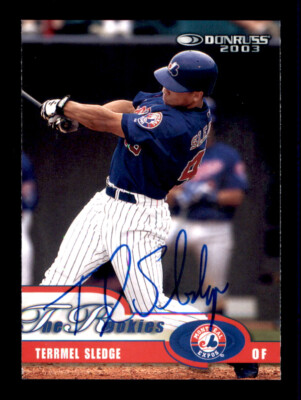 2003 Donruss The Rookies - Terrmel Sledge - On Card Autograph | eBay