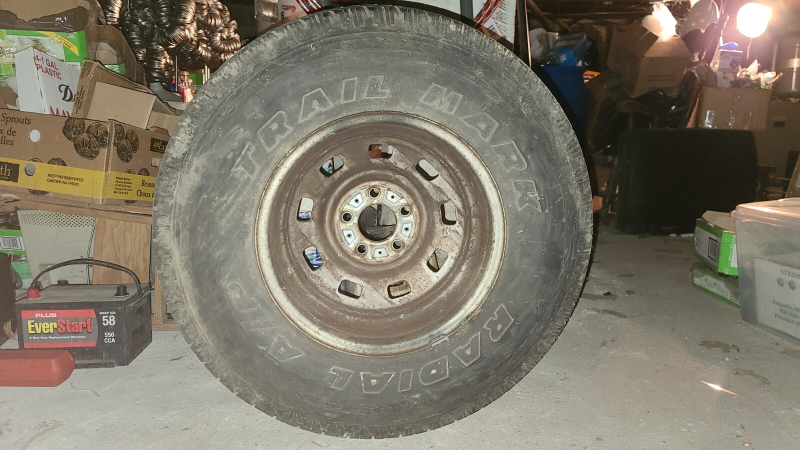 Original Stock OEM 1992 Jeep Wrangler YJ Rims with Tires 30x9.50R15LT ...