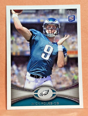 2012 Topps NICK FOLES Rookie RC Card #186 Eagles | eBay