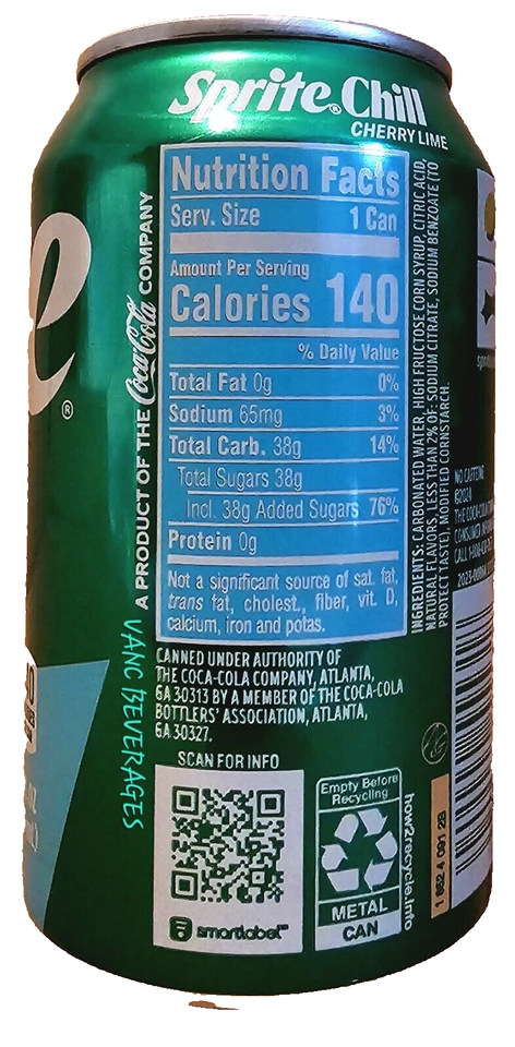 NEW! Sprite Chill LIMITED CHERRY LIME. 1x12oz SINGLE CAN w/FREE SHIP ...