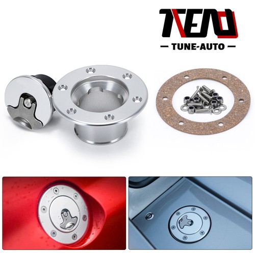 Billet Fuel Filler Neck Pop-Up Fuel Cell Gas Cap Flush Mount 6 Hole ...