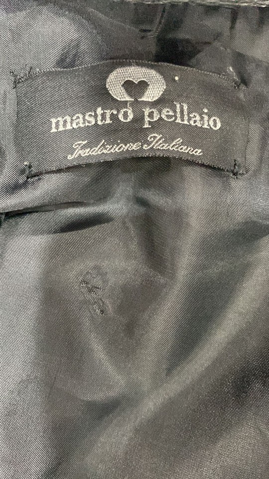 Veste en Cuir MASTRO PELLAIO Man Véritable Cuir Noir Taille 52 PGE042LZ ...
