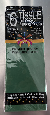 6 x 6pcs Green Tissue Paper Gift Wrapping 50 x 66cm each piece | eBay ...