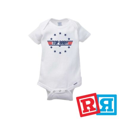 Top Gun Gerber Baby Onesie® Cotton Unisex White Short Sleeve Bodysuit ...