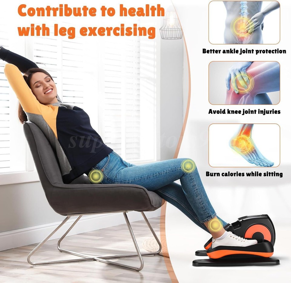 Ellipse Leg Exercise While Sitting Pedal Exerciser Under Desk ...