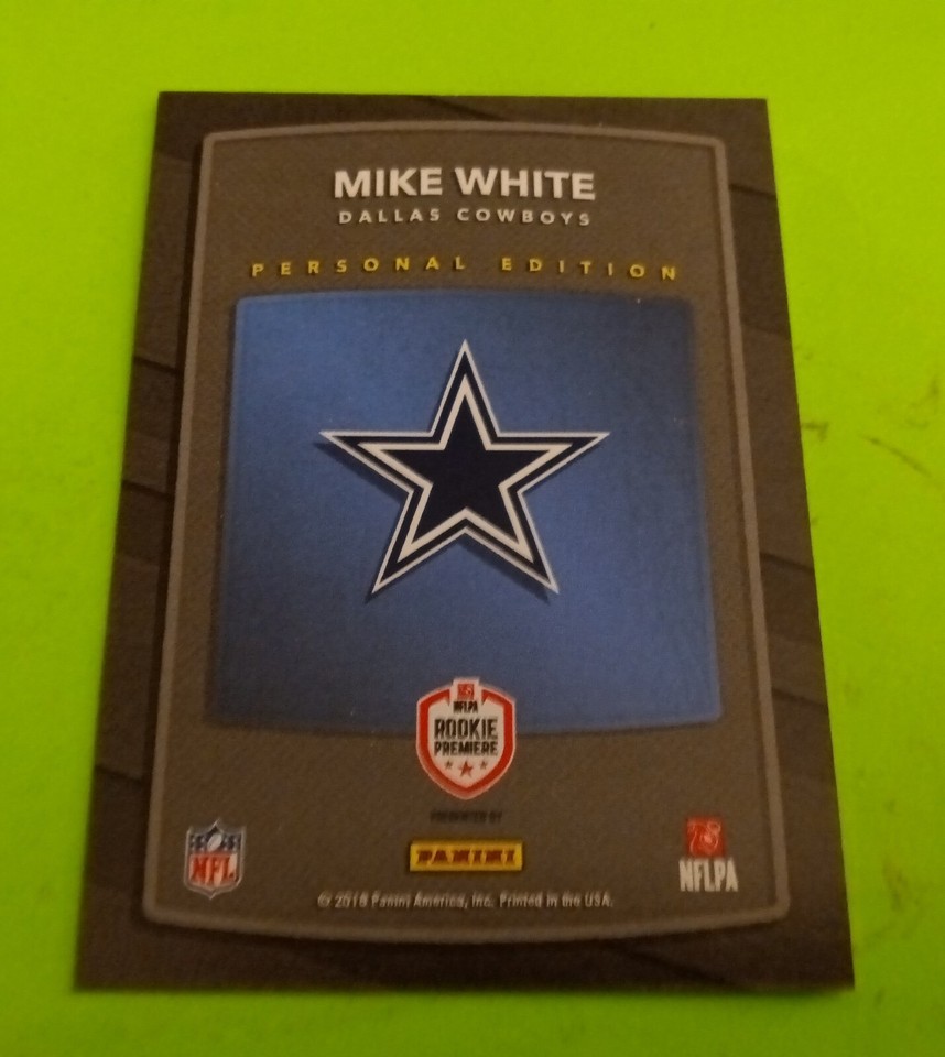 2018 Mike White Panini Rated Rookie AUTO RC Personal Edition SSP Miami ...
