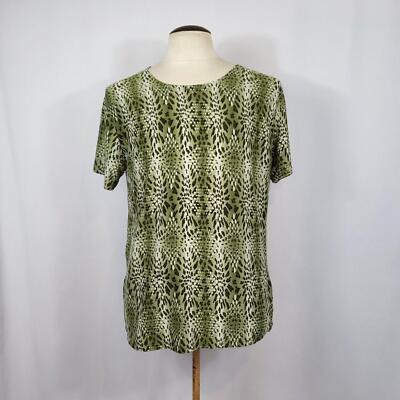 Vintage Women’s Green Patterned Top Fits like an Extra Large XL Spring ...