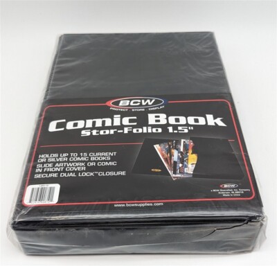 BCW 1.5 Inch Comic Book Stor-Folio Black Storage Box - Old Style with ...