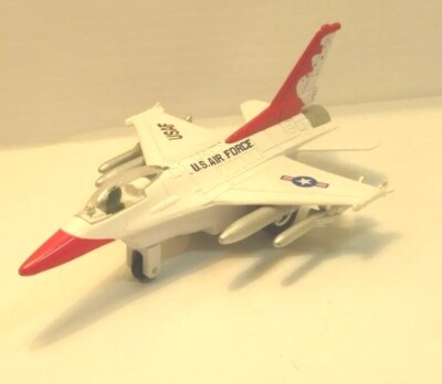 Lockheed Martin F-16 Falcon US Aircraft Toysmith Pull Back Toy White | eBay