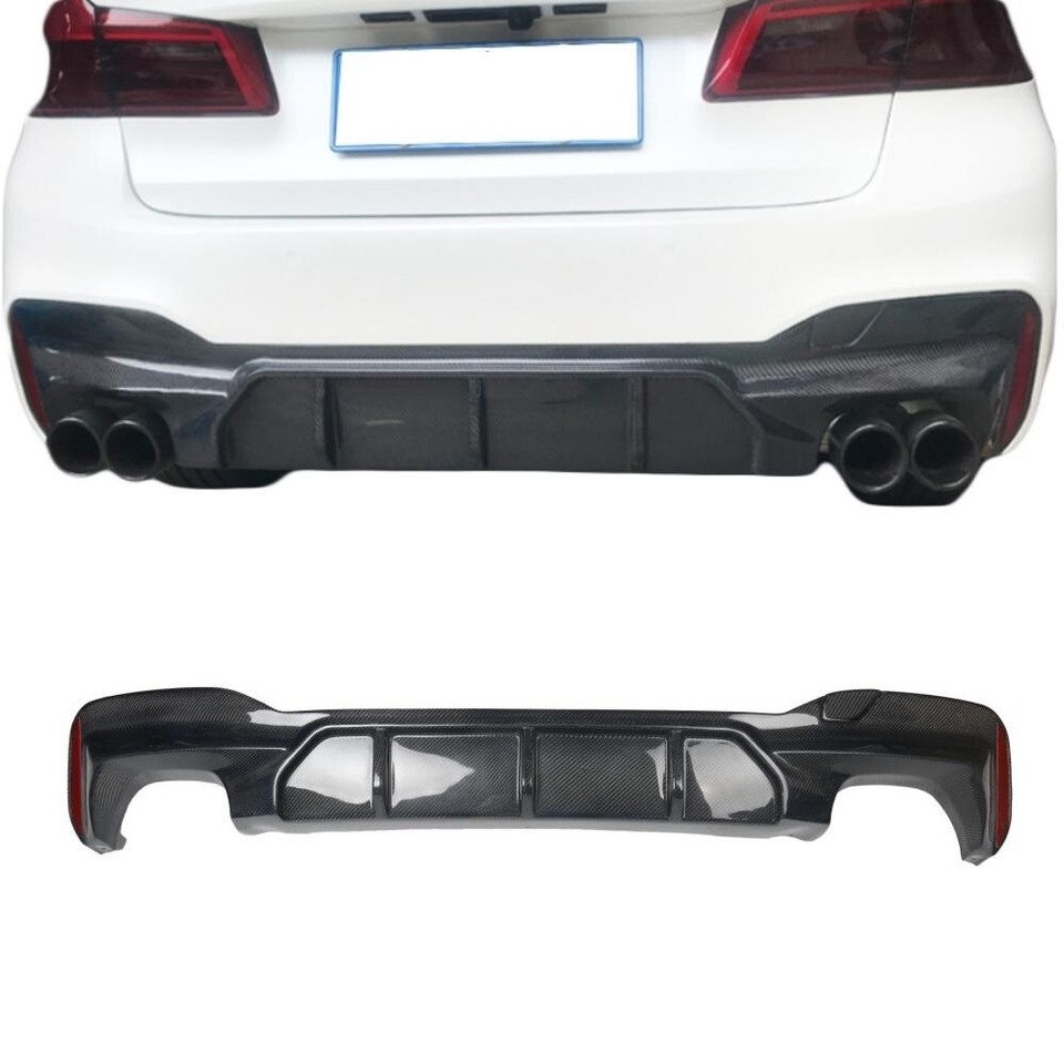 For BMW G30 5 Series 540i Carbon Fiber Car Rear Bumper Diffuser Lip | eBay
