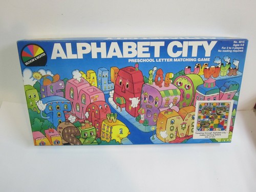 Alphabet City Board Game Selchow 1986 Preschool Letter Matching ...