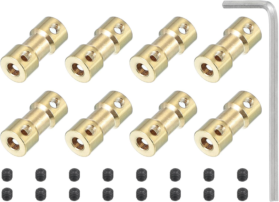 Brass Shaft Coupling Joint 4mm to 5mm, 8 Pcs Motor Shaft Coupler ...