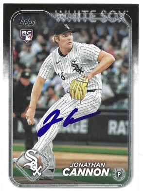JONATHAN CANNON SIGNED 2024 TOPPS UPDATE RC BASEBALL CARD WHITE SOX # ...