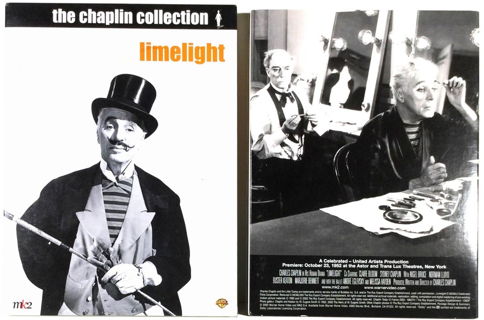 Limelight (2-Disc DVD, 1952, Full Screen) w/ Slipcase! Charlie Chaplin ...