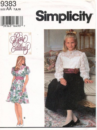 Simplicity Girls' Dress Pattern 9383 Size 7-10 UNCUT | eBay
