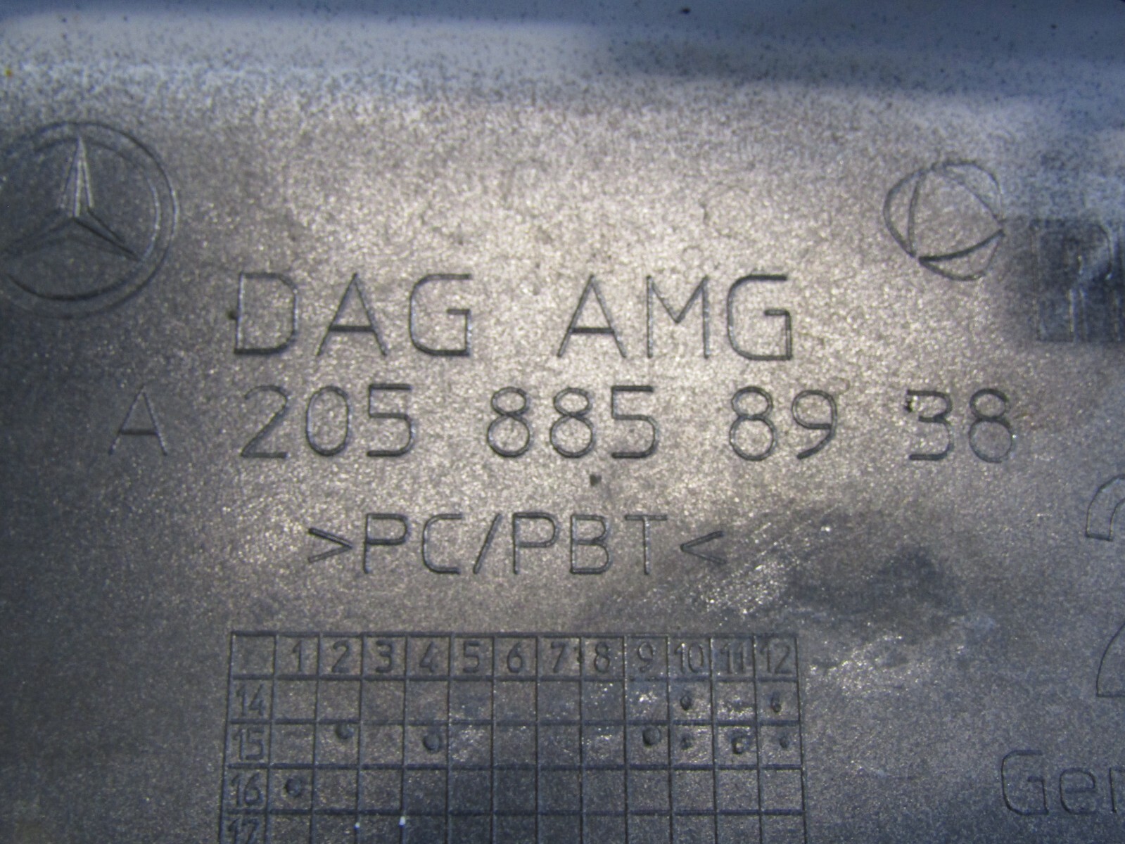 MERCEDES C CLASS COUPE A205 C205 AMG REAR BUMPER DIFFUSER A2058858938 ...