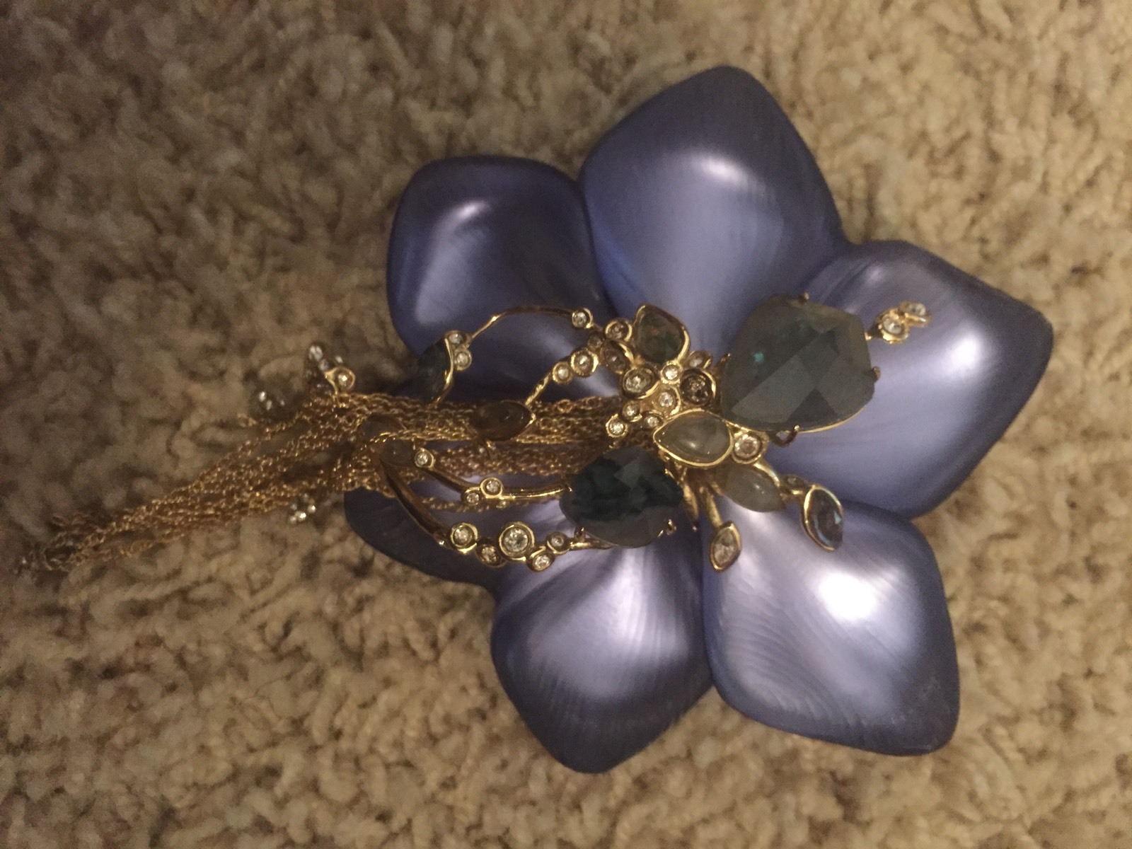 NEW Authentic Alexis Bittar Purple Imperial Lucite & Crystal Lace ...