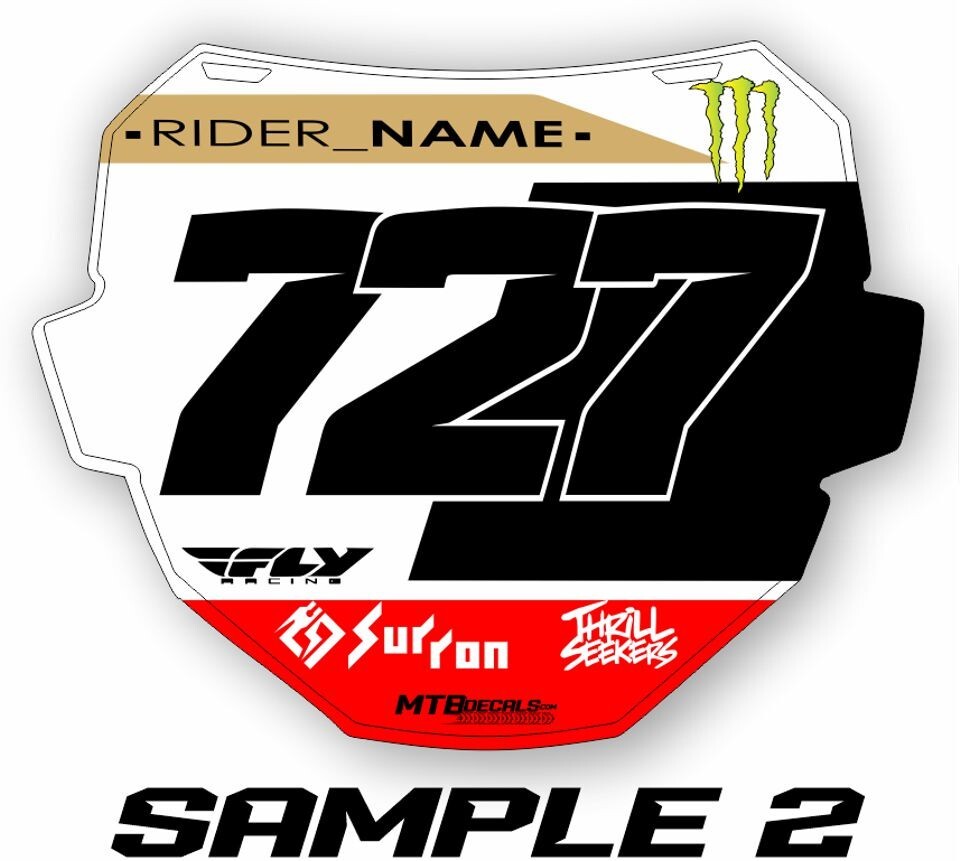 Custom Sticker For ODI DH Mountain bike downhill Number Plate | eBay