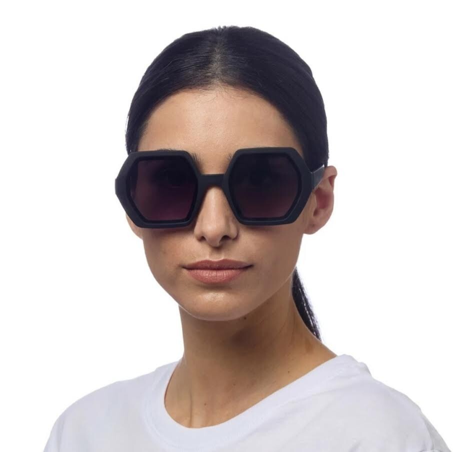 Okkia OK015 BK Sunglasses Gafas Emma Hexagnal Lite Black Soft Touch ...