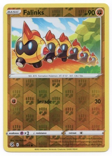 Falinks Reverse Holo Common (155/264) Pokemon Fusion Strike SWSH08 | eBay
