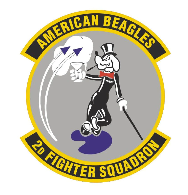 5" 2ND FIGHTER SQUADRON AMERICAN BEAGLES MILITARY STICKER DECAL USA ...