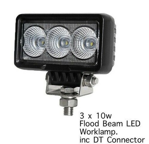 Durite 0-420-27, 3 x 10W Flood Beam LED Work Lamp With DT Connector ...
