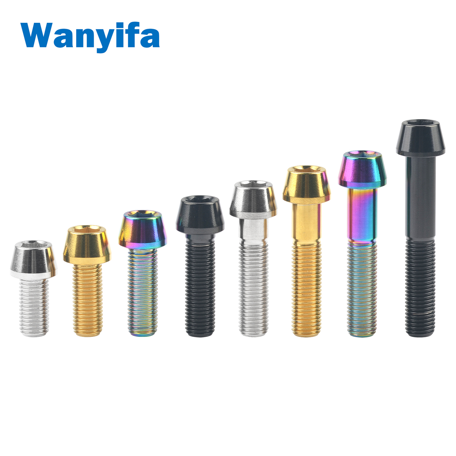 Titanium Bolt M10 Taper Hex Head Screws 20 25 30 35 40 45 50 55 60 70 ...