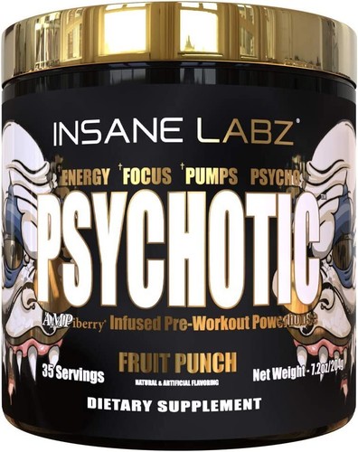 Psychotic Gold, High Stimulant Pre Workout Powder, Extreme Lasting ...