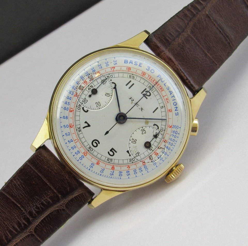 Vintage Rex Chronograph Monopusher Oversize Landeron 2, made in 30's | eBay