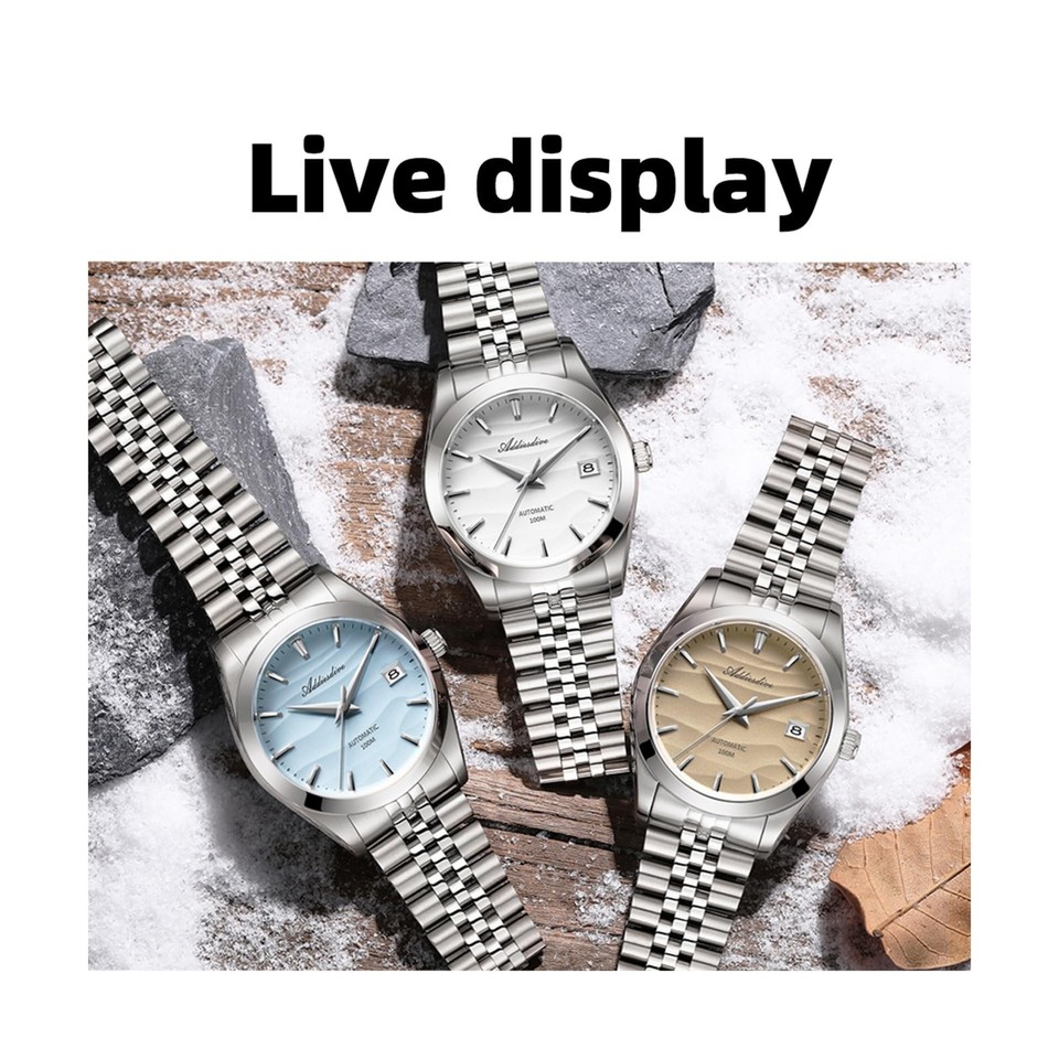 Addiesdive AD2059 39mm Sand Dial NH35 Mechanical Watch for Men Sapphire ...