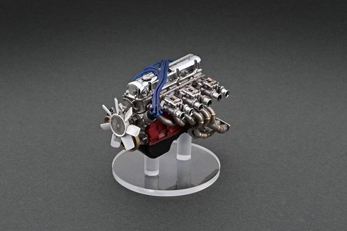 Ignition model 1 18 Nissan L28 Kai Engine exhibited Plated head cover ...