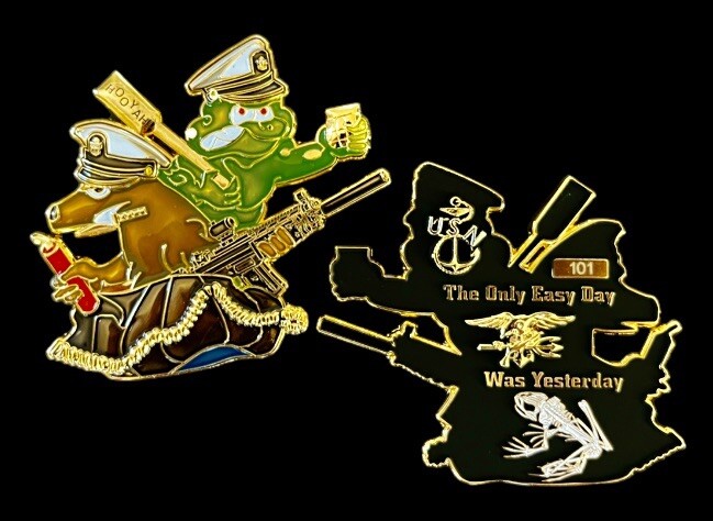 Navy Seal Team Bone Freddie Frog Trident Raft Seals Challenge Coin UDT ...