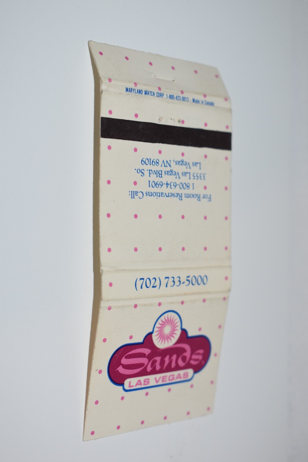 Sands Casino Las Vegas Nevada 30 Rear Strike Matchbook Cover | eBay