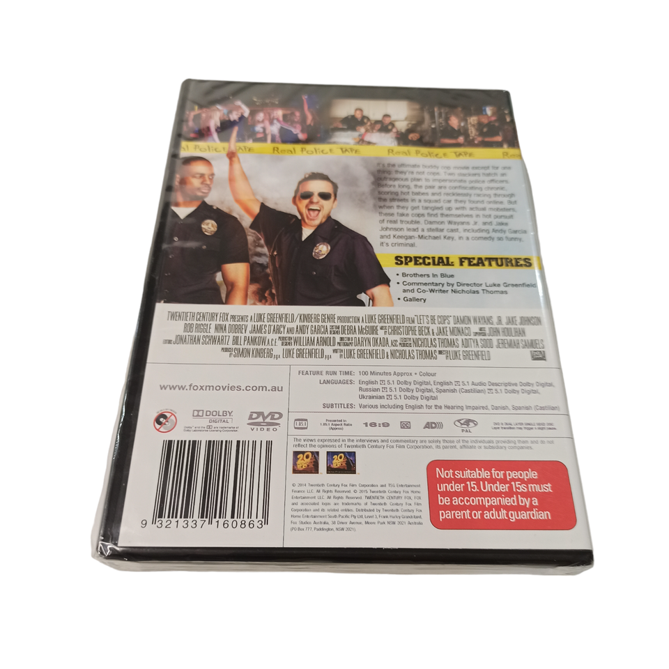 Let's Be Cops (DVD) Action Comedy Crime Costume Party Gangster R4 Brand ...