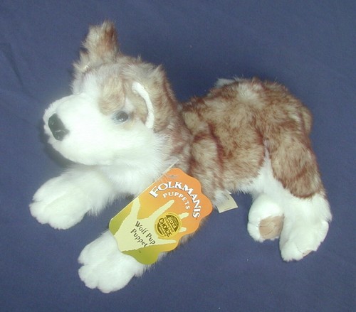 New with Tags FOLKMANIS 2994 Wolf Pup Hand Puppet Plush Stuffed Toy ...